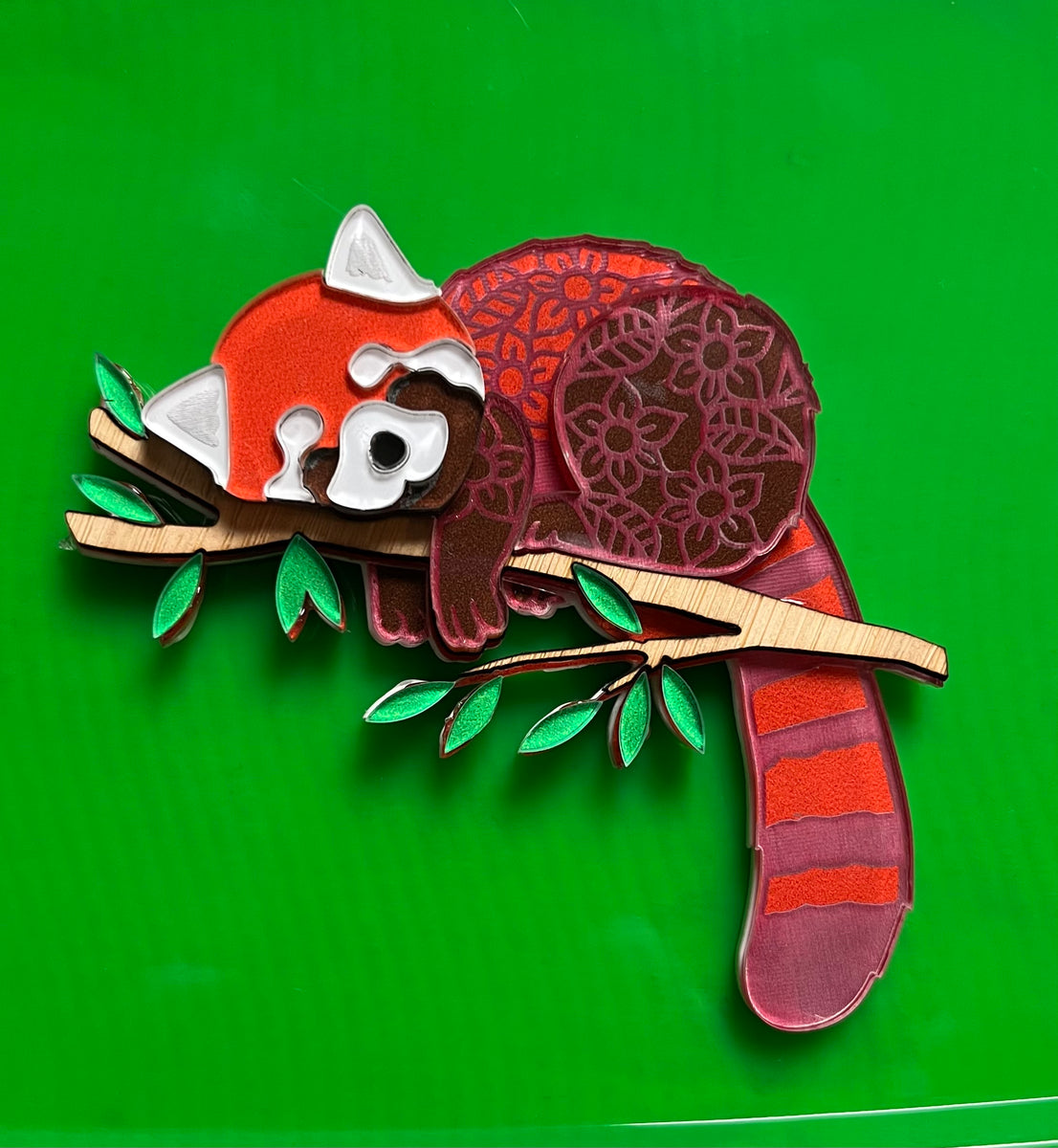 Ravi the Red Panda brooch or necklace – Whatwillowdid